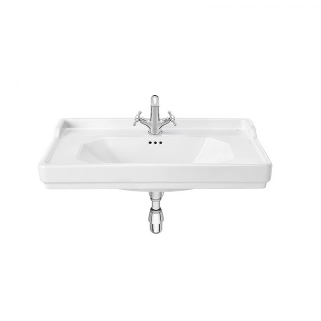 ROCA - LAVABO PORCELLANA MURAL CARMEN 800X500 UN ORIFICI BLANC | Peralba